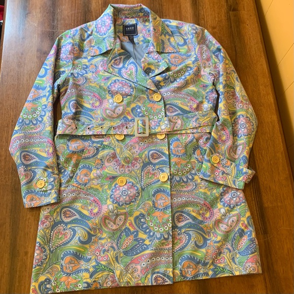 Izod | Jackets & Coats | Izod Jacket Medium Paisley Trench Coat In ...